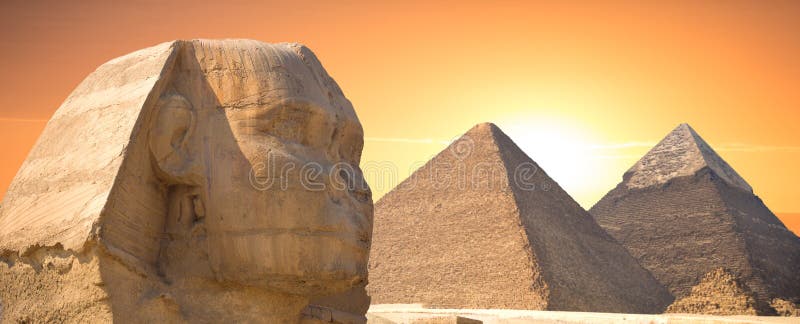 Guardian Sphinx Guarding the Tombs of the Pharaohs in Giza. Cairo ...
