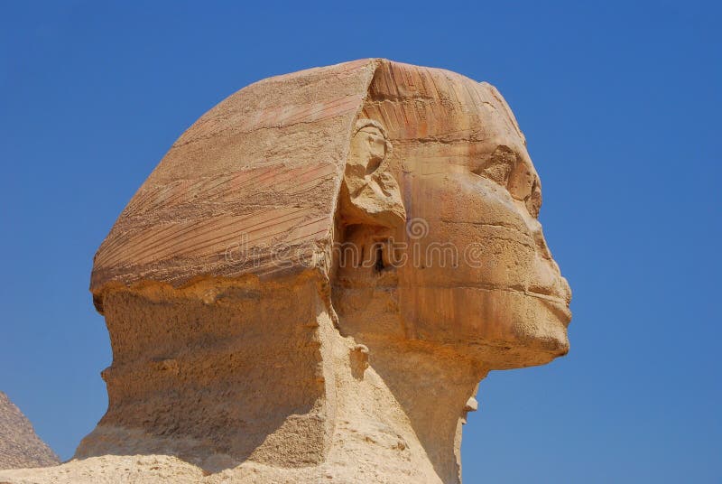 Sphinx head side view stock image. Image of history, tomb - 31108697