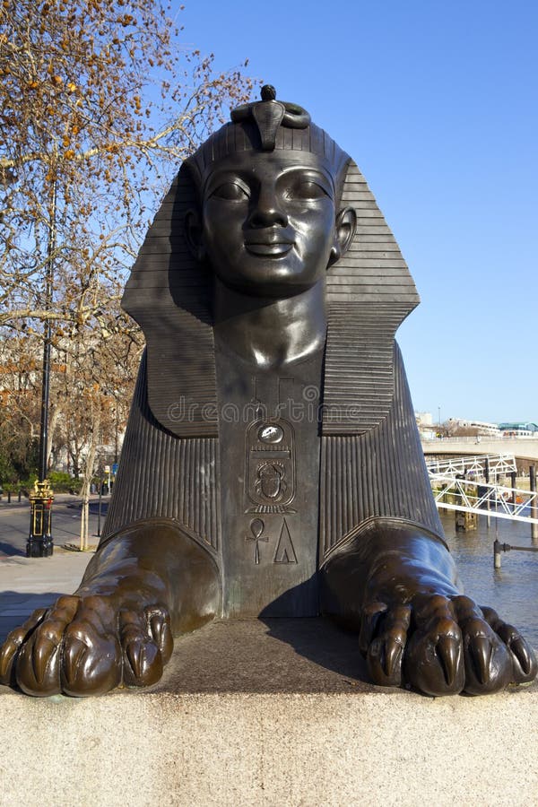 Sphinx on London Embankment Stock Image - Image of tourism, cleopatra ...