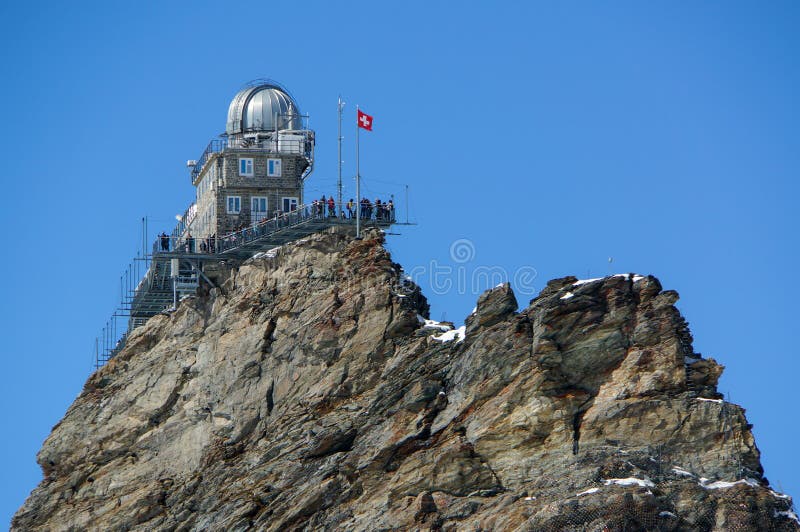 Sphinx Observatory at Jungfraujoch Stock Image - Image of rock ...