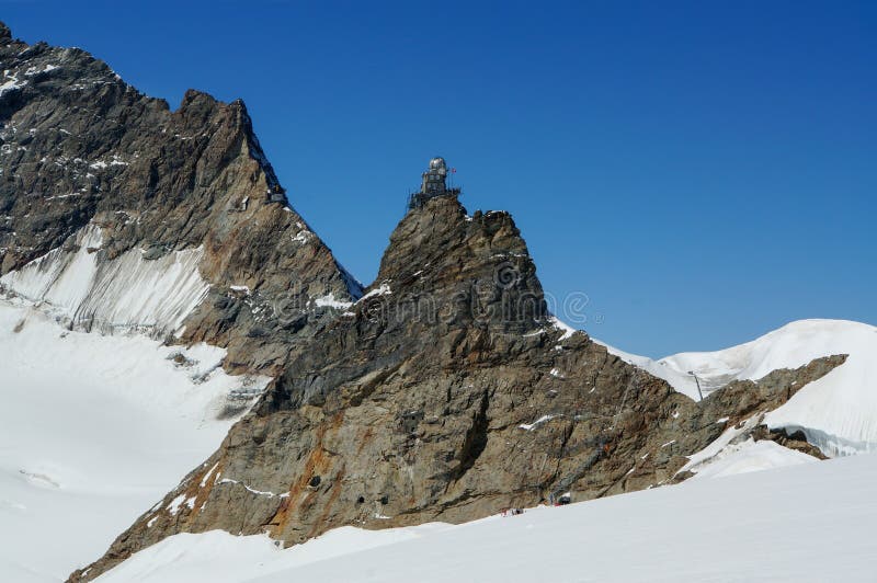 Sphinx Observatory at Jungfraujoch Stock Photo - Image of alpine ...