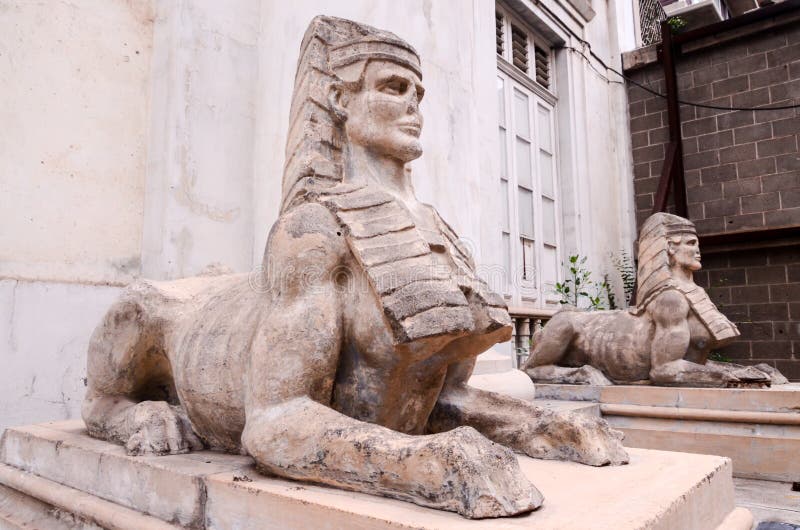 Sphinx of the Old Masonry Temple in Tenerife Stock Image - Image of ...