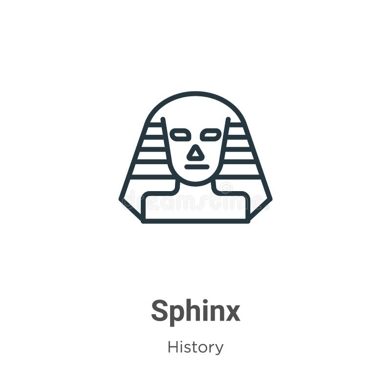 Sphinx Outline Vector Icon. Thin Line Black Sphinx Icon, Flat Vector ...