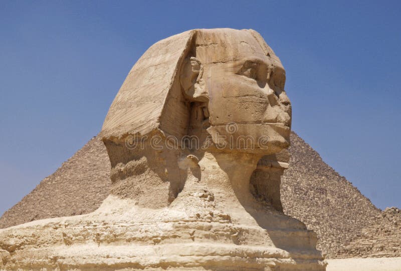 Sphinx and Pyramid of Giza, Egypt Stock Image - Image of sphinx ...