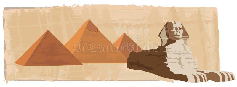 Sphinx and Pyramid stock vector. Illustration of cairo - 21502243