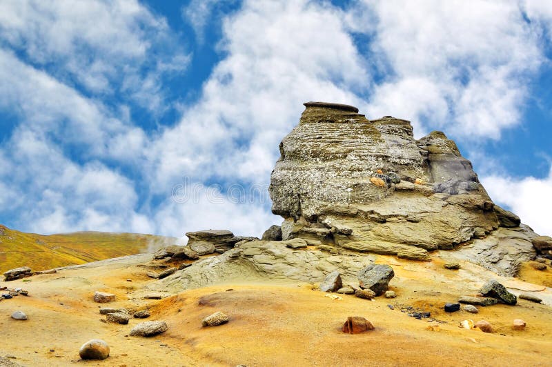 Sphinx of Bucegi in Romania Stock Photo - Image of carpati, mountains ...