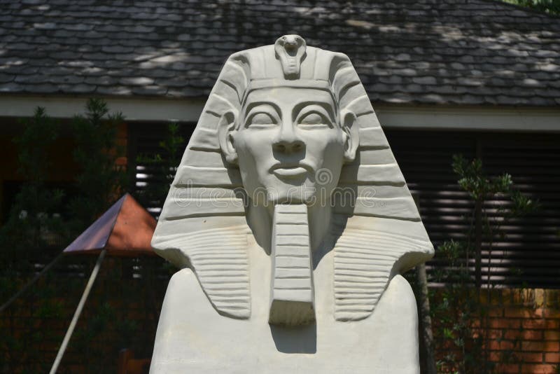 Sphinx. Sphinx on Concrete with White Paint on Background with Copper ...