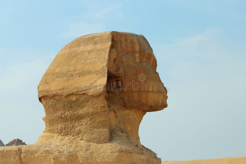 Sphinx Statue in Giza Egypt. Ancient Architecture Stock Image - Image ...