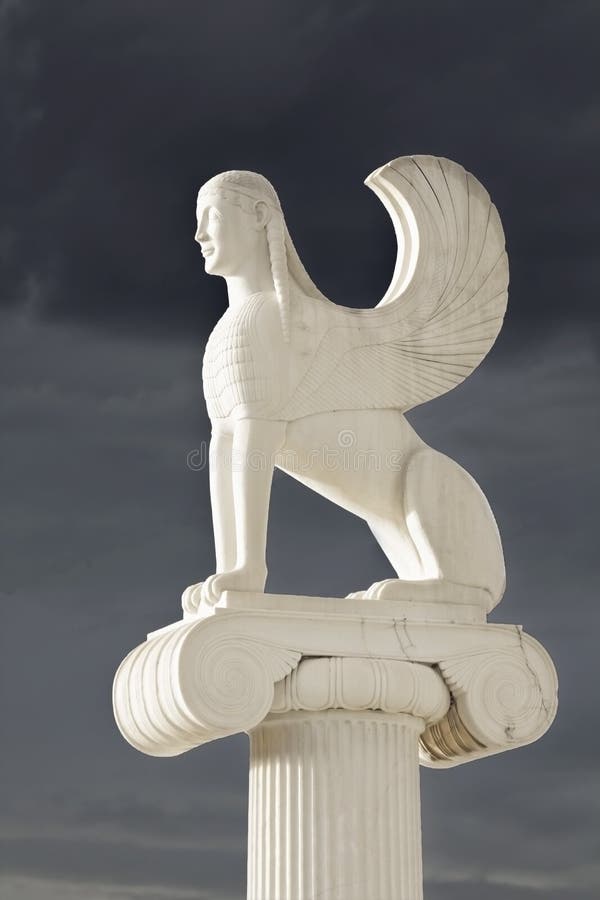 Sphinx statue in Greece stock image. Image of history - 7480373