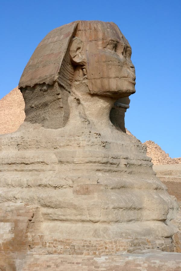 Sphinx Und Die Pyramide in Giza Stockbild - Bild von wüste, berühmt ...