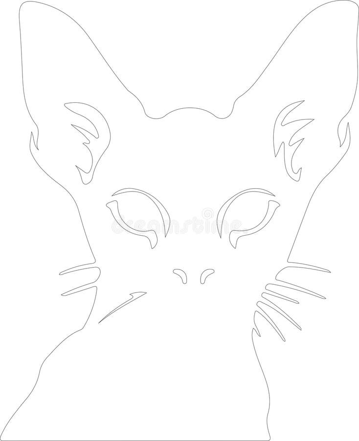 Outline Cat Sphynx Stock Illustrations – 932 Outline Cat Sphynx Stock ...