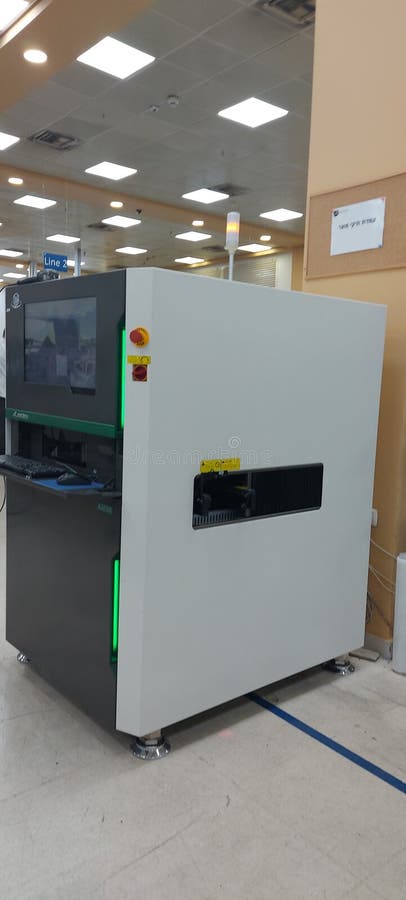 SPI Machine, Intended for Check the Quality of Solder Paste Stock Photo ...