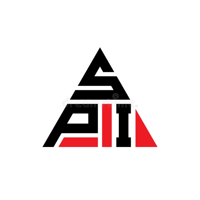 SPI Triangle Letter Logo Design with Triangle Shape. SPI Triangle Logo ...