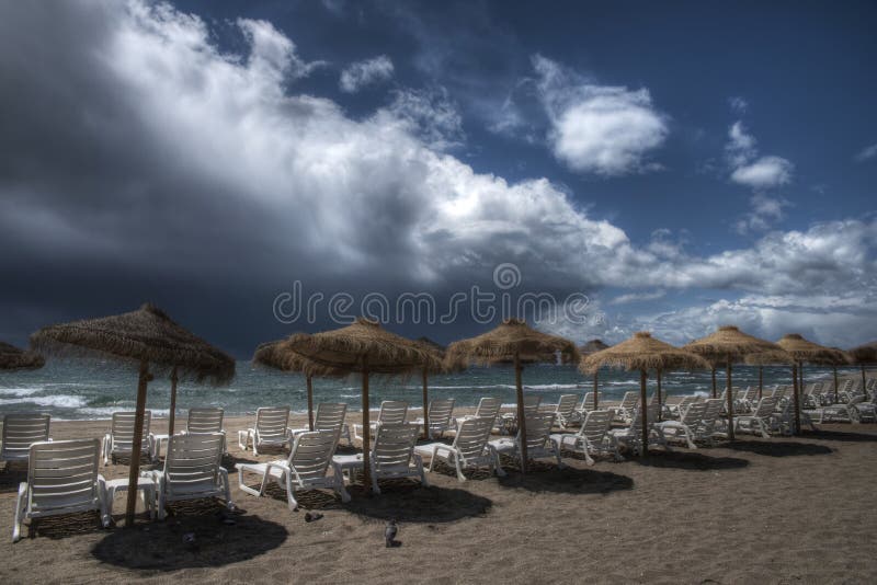 Spiagge Di Costa Del Sol, Marbella Immagine Stock - Immagine di ...