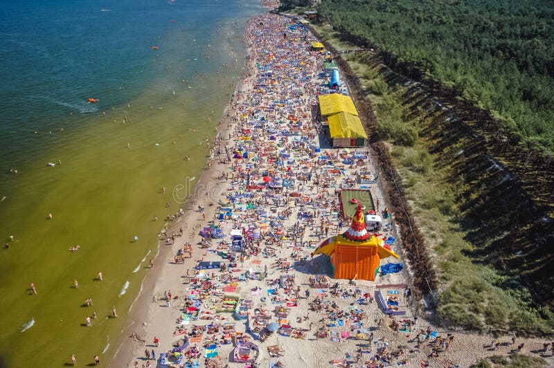 Spiaggia Del Mar Baltico in Polonia Immagine Editoriale - Immagine di ...