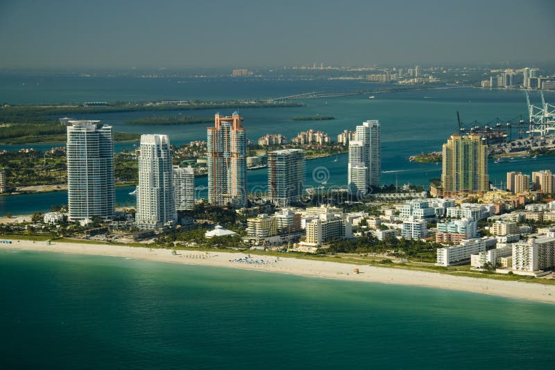 Vista Di Lungomare Di Miami Immagine Stock - Immagine di porto, corsa ...