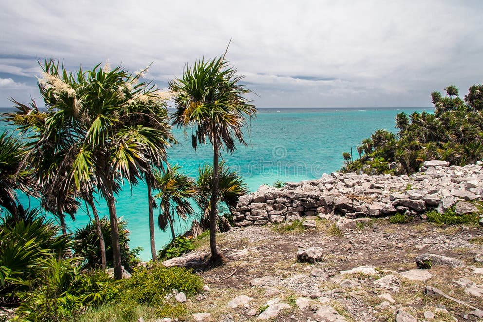 Spiaggia Di Tulum, Yucatán, Messico Fotografia Stock - Immagine di ...
