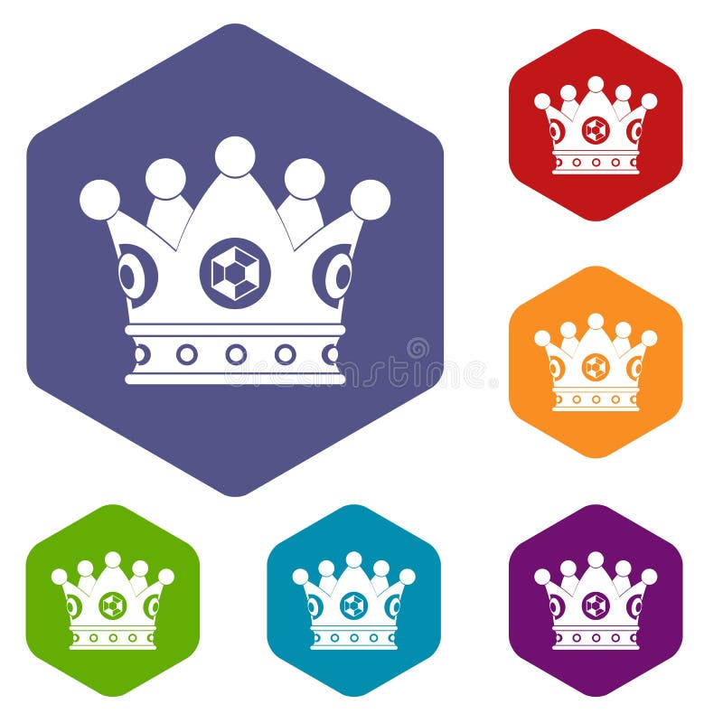 Spica icons set hexagon stock vector. Illustration of imperial - 91324488