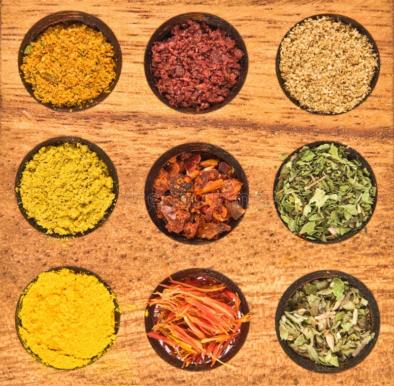 Herb and Spice Wheel stock photo. Image of aromatic, fresh - 40145676