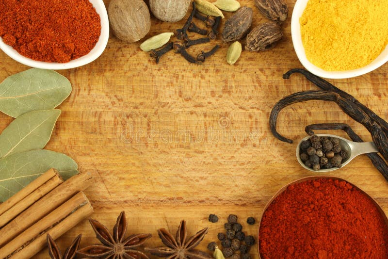 Spice border stock photo. Image of border, powder, cinnamon - 24398462