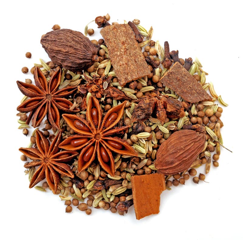 Spice Cinnamon and Star Anise Stock Photo - Image of green, cassia ...