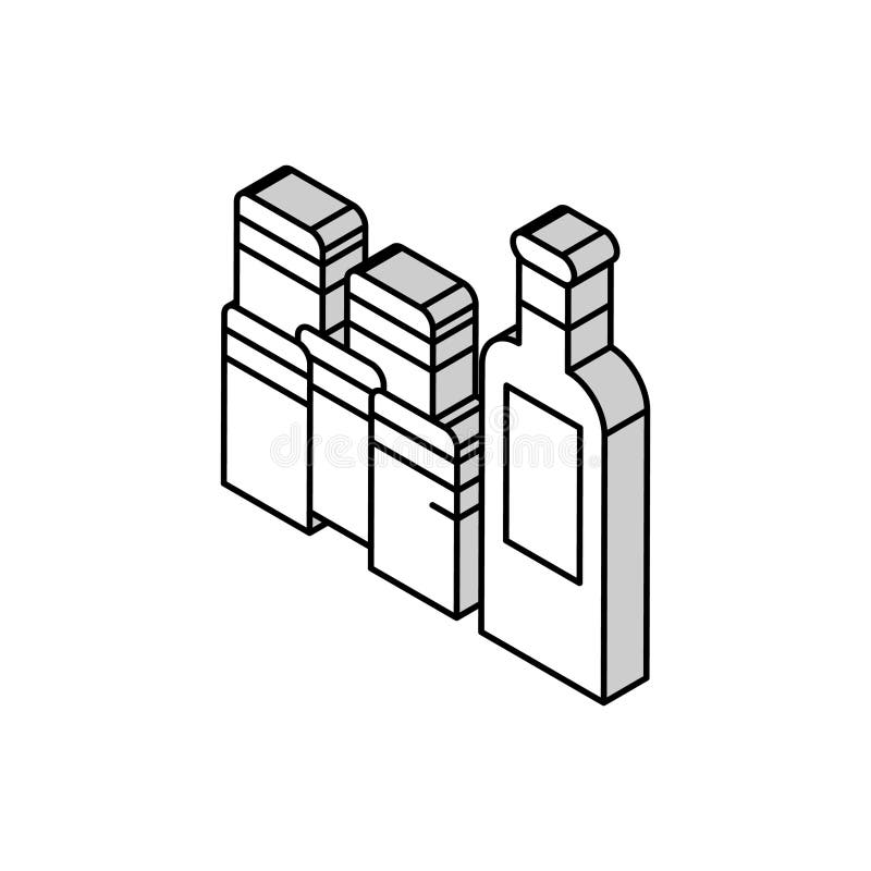 Spice Containers Isometric Icon Vector Illustration Stock Vector ...