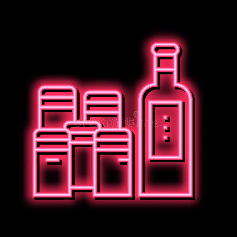 Spice Containers Neon Glow Icon Illustration Stock Vector ...
