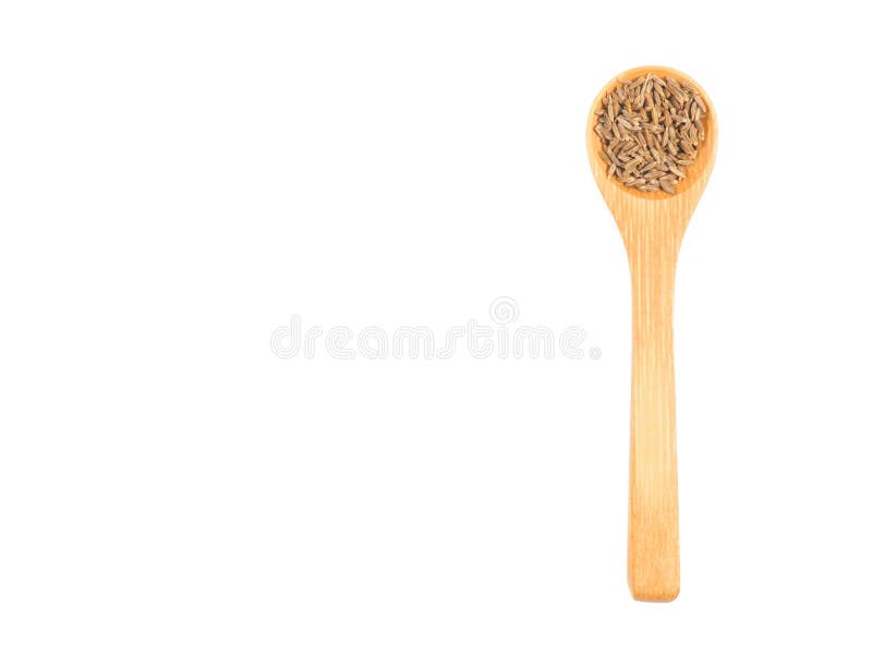 Spice Cumin Jeera in Wooden Spoon Stock Photo - Image of bunch ...
