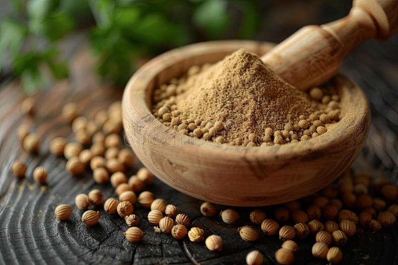 Spice Essence Celebrated in Rustic Composition of Coriander Seeds and ...