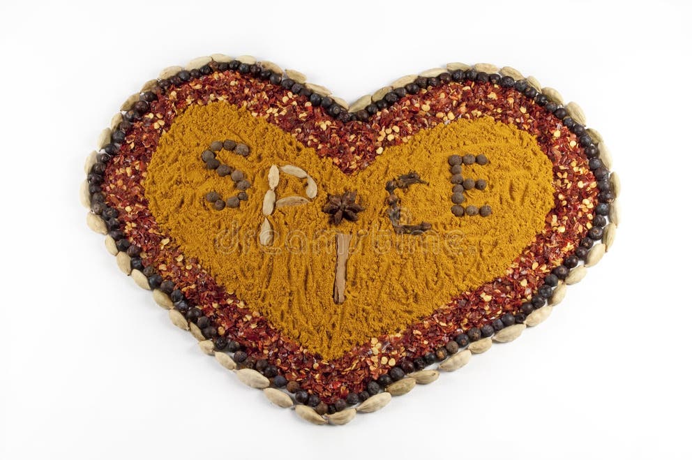 Spice Heart stock photo. Image of star, letters, asian - 19109746