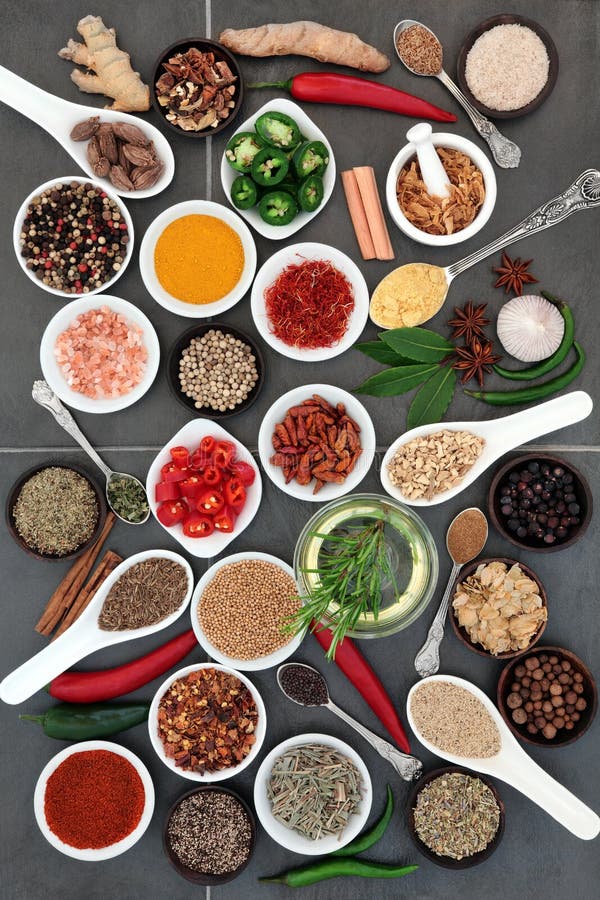 Food seasoning border stock image. Image of cookery, rustic - 95462571