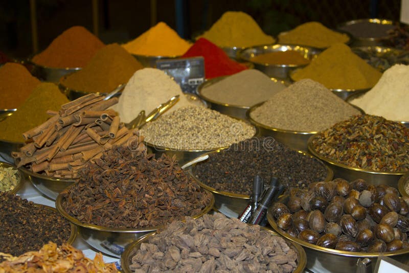 Spice Indian Bazaar Anjuna Market Goa Stock Photo - Image of flea, goan ...