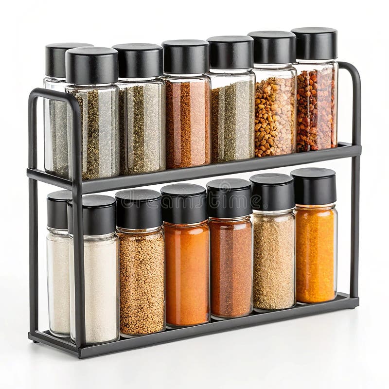 Spice Jars Vector Collection - Set of Six Stock Vector - Illustration ...