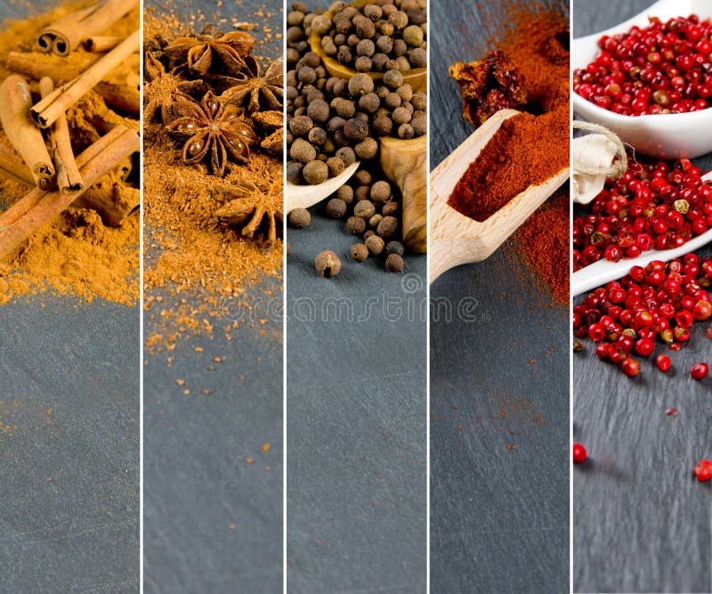 Spice Mix Stripes stock photo. Image of flavor, chili - 87987848