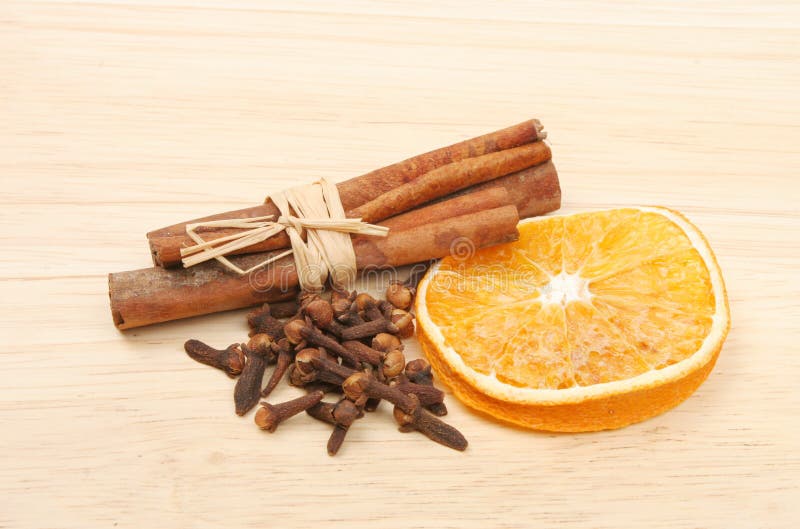 Spice and orange stock photo. Image of slice, spice, stick - 13084448