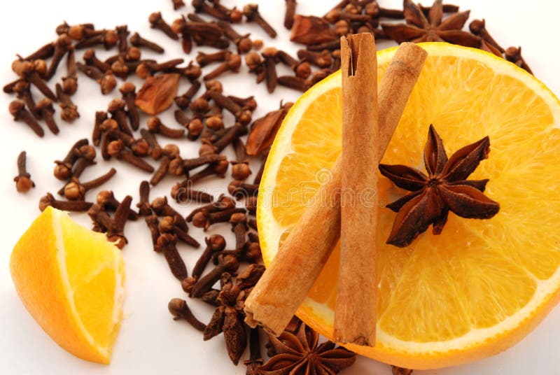 Spice and orange stock image. Image of postcard, scent - 7395403