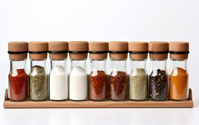 Spice Rack on White Background Stock Illustration - Illustration of ...