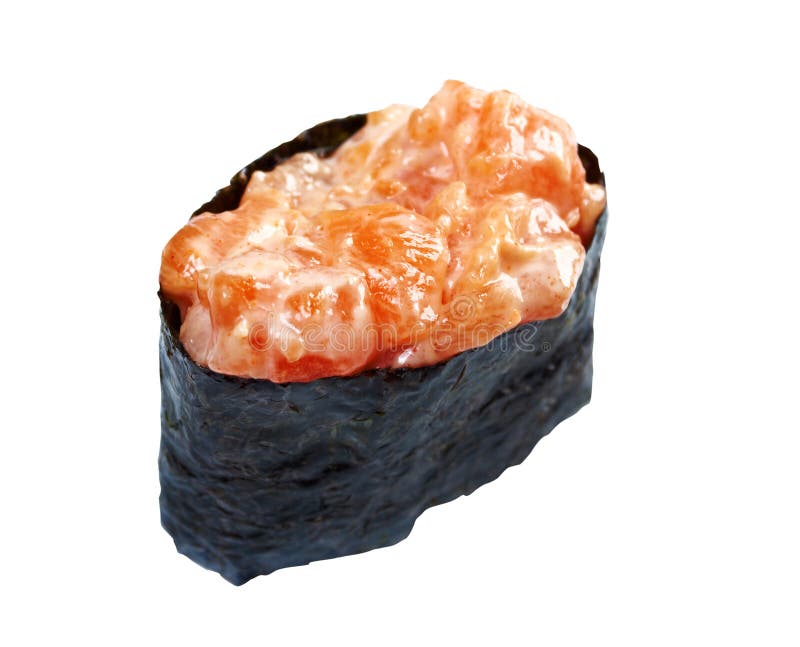 Spice Sushi with Sauced Slices Stock Photo - Image of delicious, roll ...
