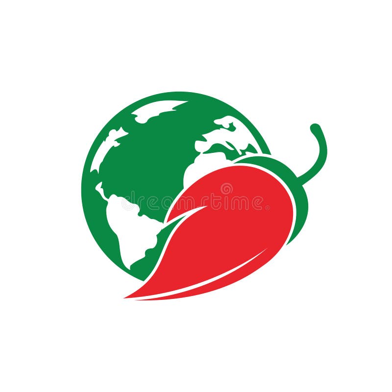Spice World Vector Logo Design. Chili and Globe Icon Vector Logo Design ...