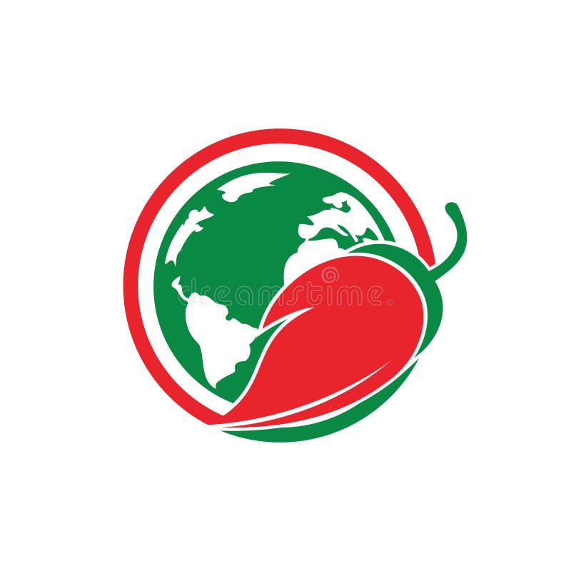 Spice World Vector Logo Design. Chili and Globe Icon Vector Logo Design ...