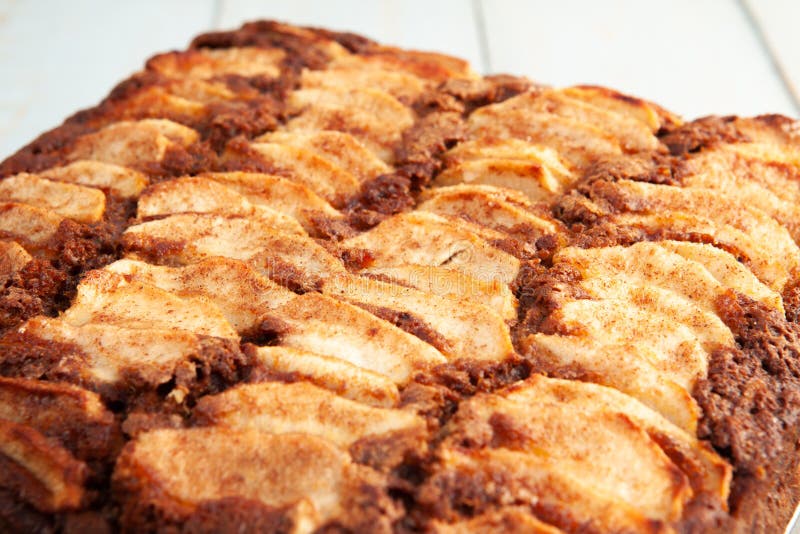 Spiced apple cake stock image. Image of pudding, homemade - 203795083