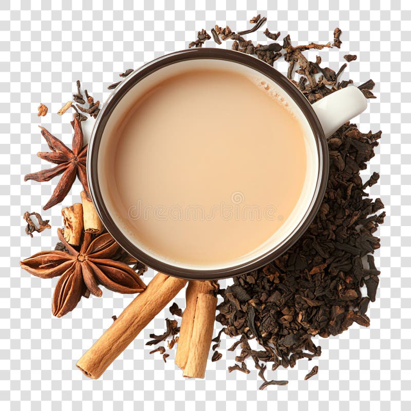 Spiced chai tea stock image. Illustration of lemon, coffee - 341535291