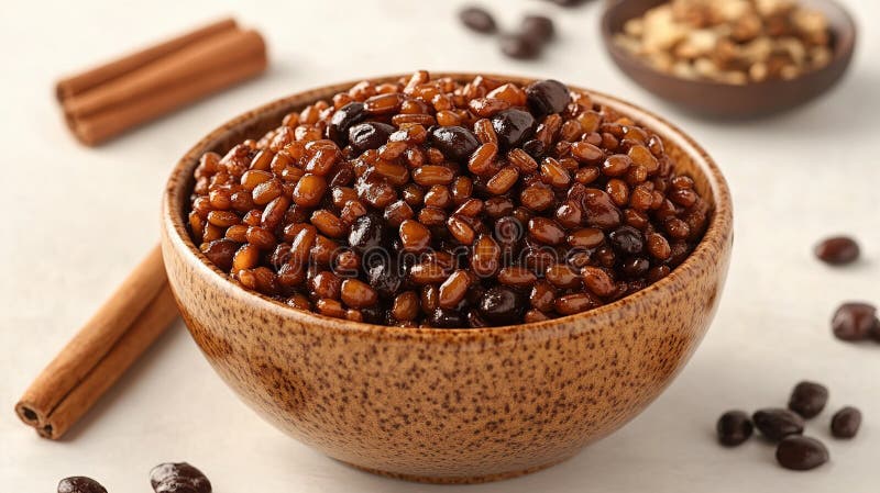 Spiced Coffee Rice Bowl, Cinnamon, Kitchen Table Stock Image - Image of ...