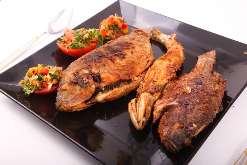 Spiced fish dish stock photo. Image of healthy, industry - 115455502