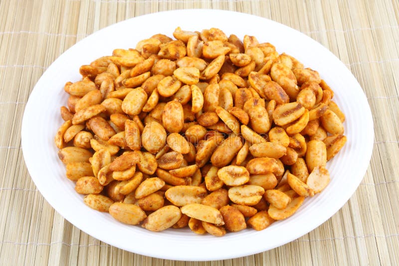 Spiced fried Peanuts- stock image. Image of delicious - 36118745