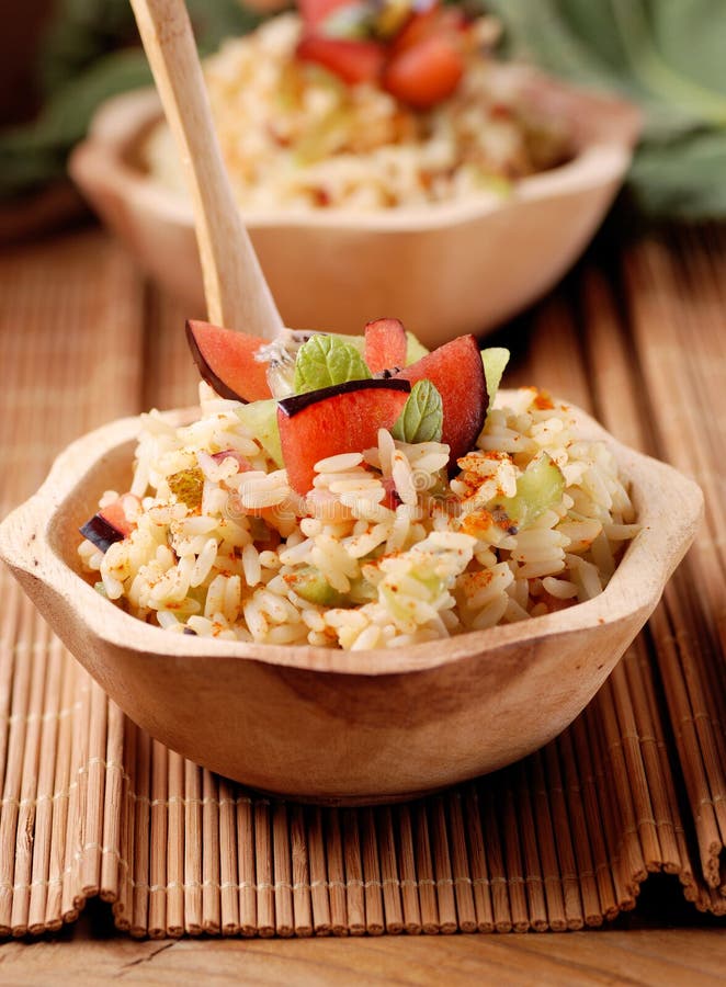 Spiced rice with fruit stock photo. Image of delicacy - 43948598