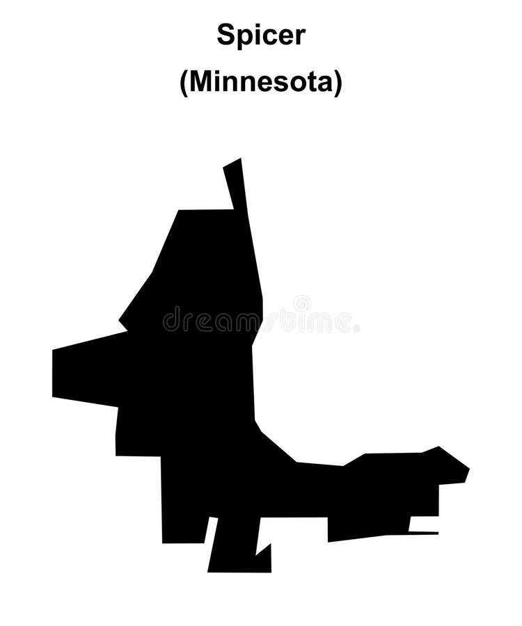 Spicer outline map stock illustration. Illustration of contour - 387424438