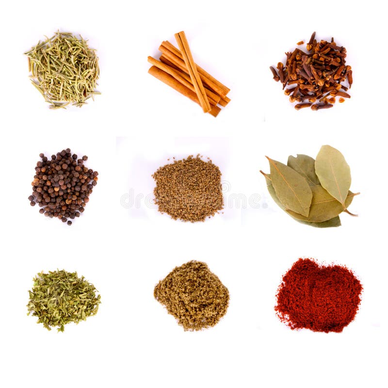 Spices set top view stock image. Image of aroma, black - 49788083