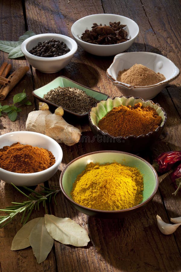 Spices stock photo. Image of flowered, cynnamon, chili, peppers - 91320