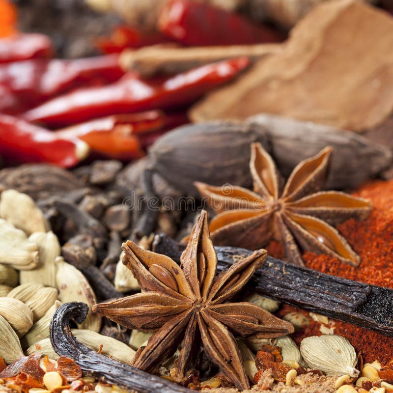 Spices background and food stock photo. Image of ripe - 32490666